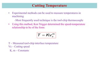 04 types of chip formation, cutting temperature,etc., | PDF | Chemistry | Science
