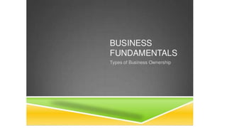 BT8010 : Types of ownership | PPTX
