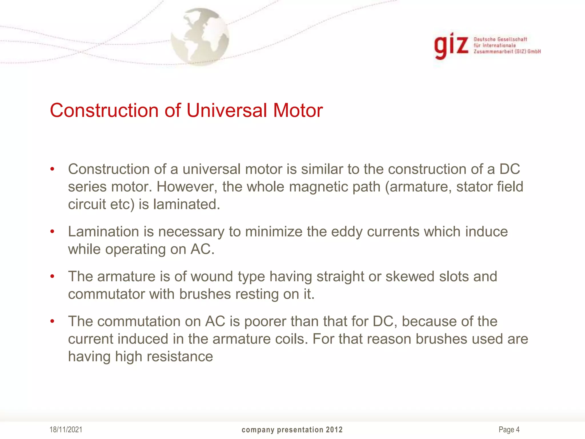 04 universal motor | PPTX