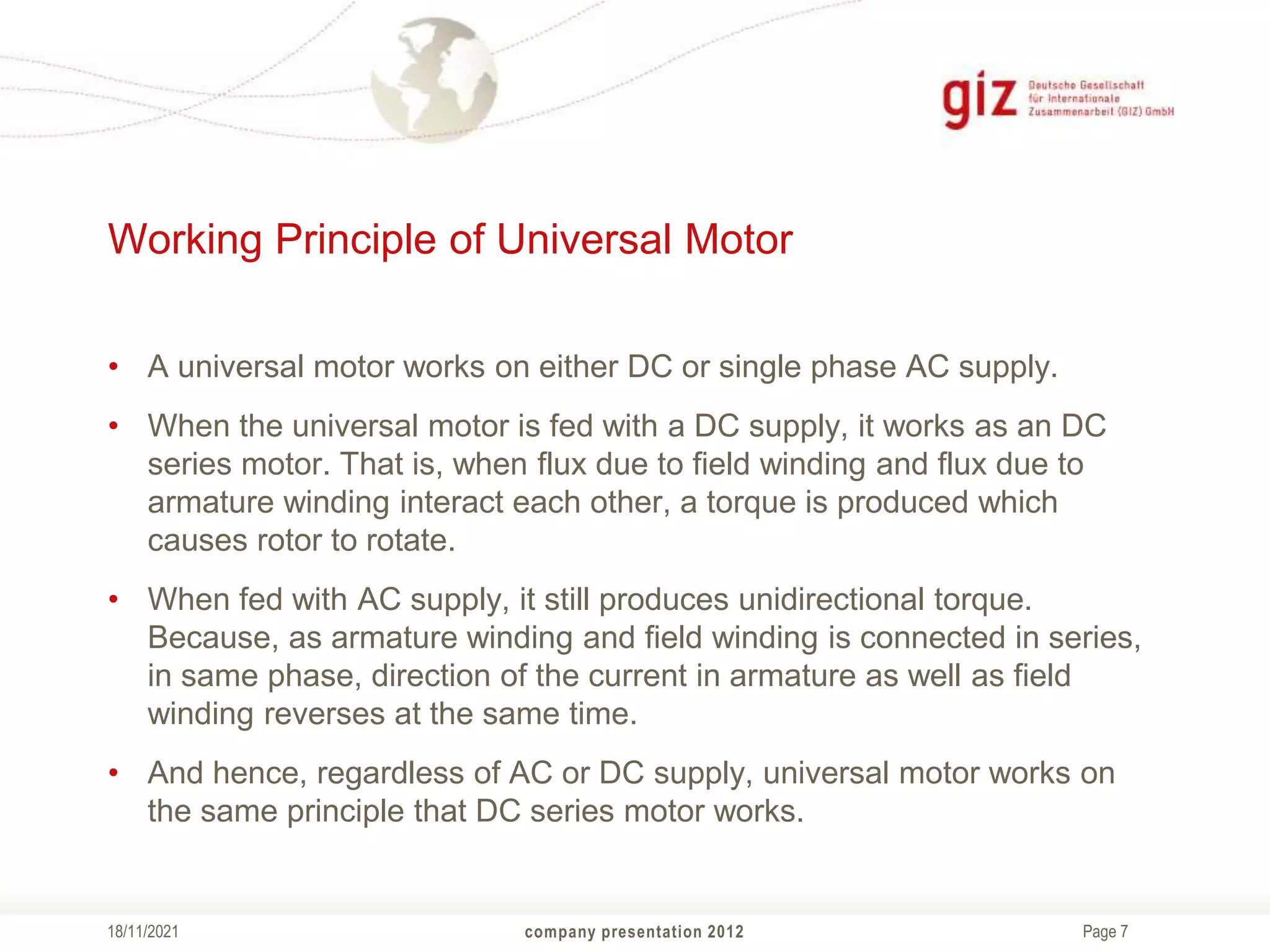 04 universal motor | PPTX