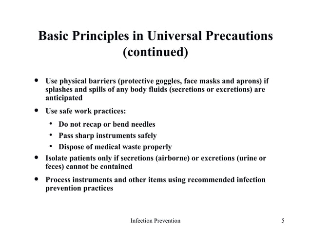 04 Universal precaution_ infection prevention | PPT | Infectious ...