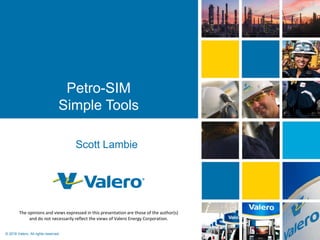 Valero Petro-SIM simple tools | PDF | Physics | Science