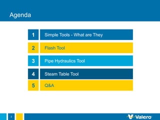 Valero Petro-SIM simple tools | PDF