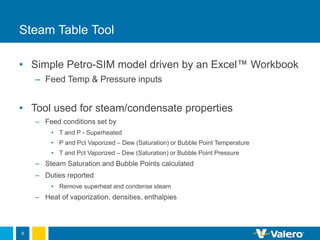 Valero Petro-SIM simple tools | PDF