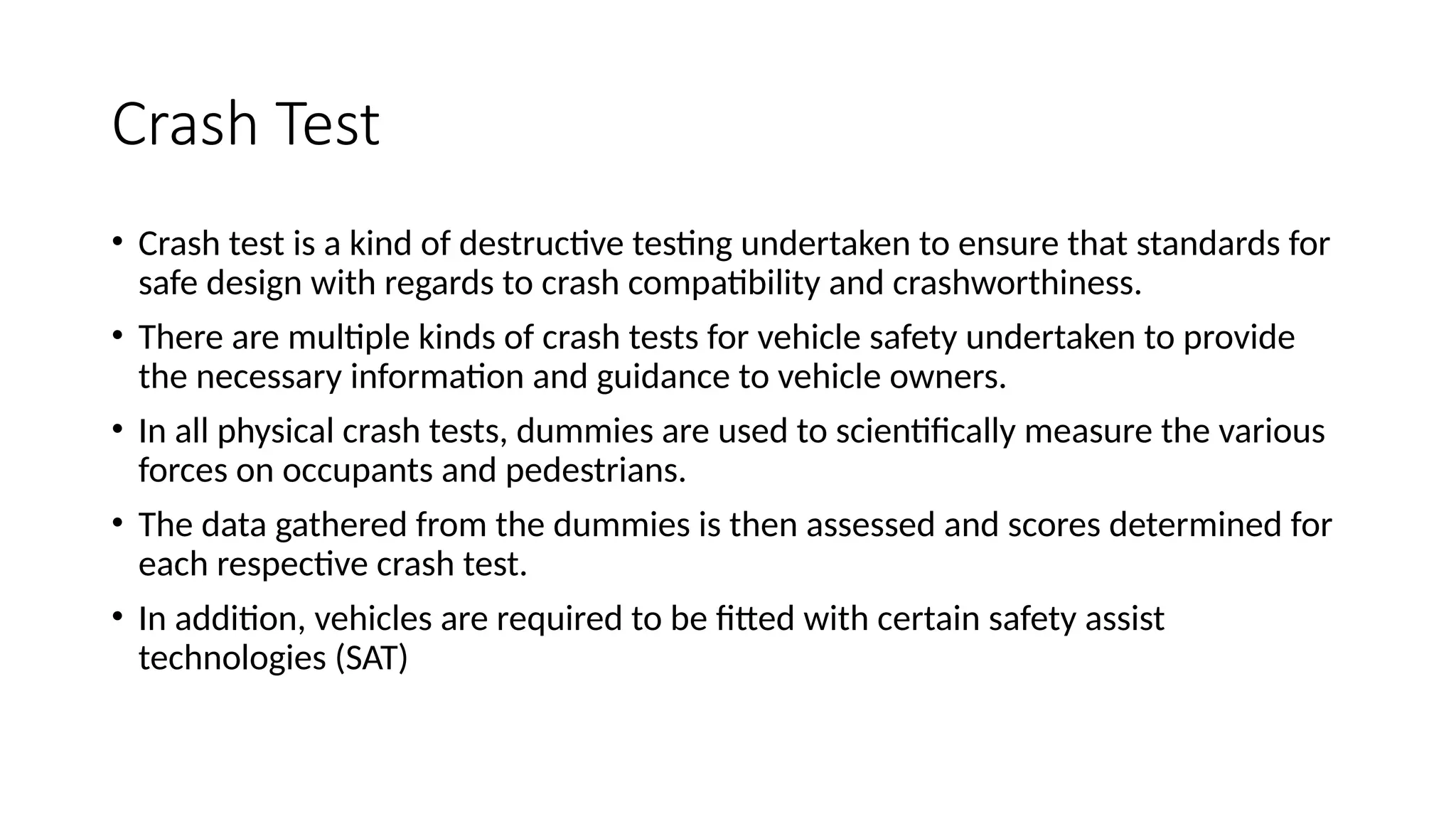 vehicle testing and instrumentation for presentation | PPTX