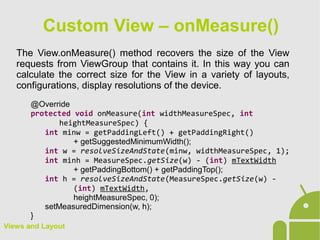 Android App Development - 04 Views and layouts | ODP | Desktop Publishing | Computer Software ...