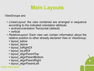 Android App Development - 04 Views and layouts | ODP | Desktop Publishing | Computer Software ...