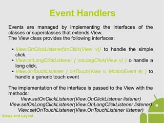 Android App Development - 04 Views and layouts | ODP