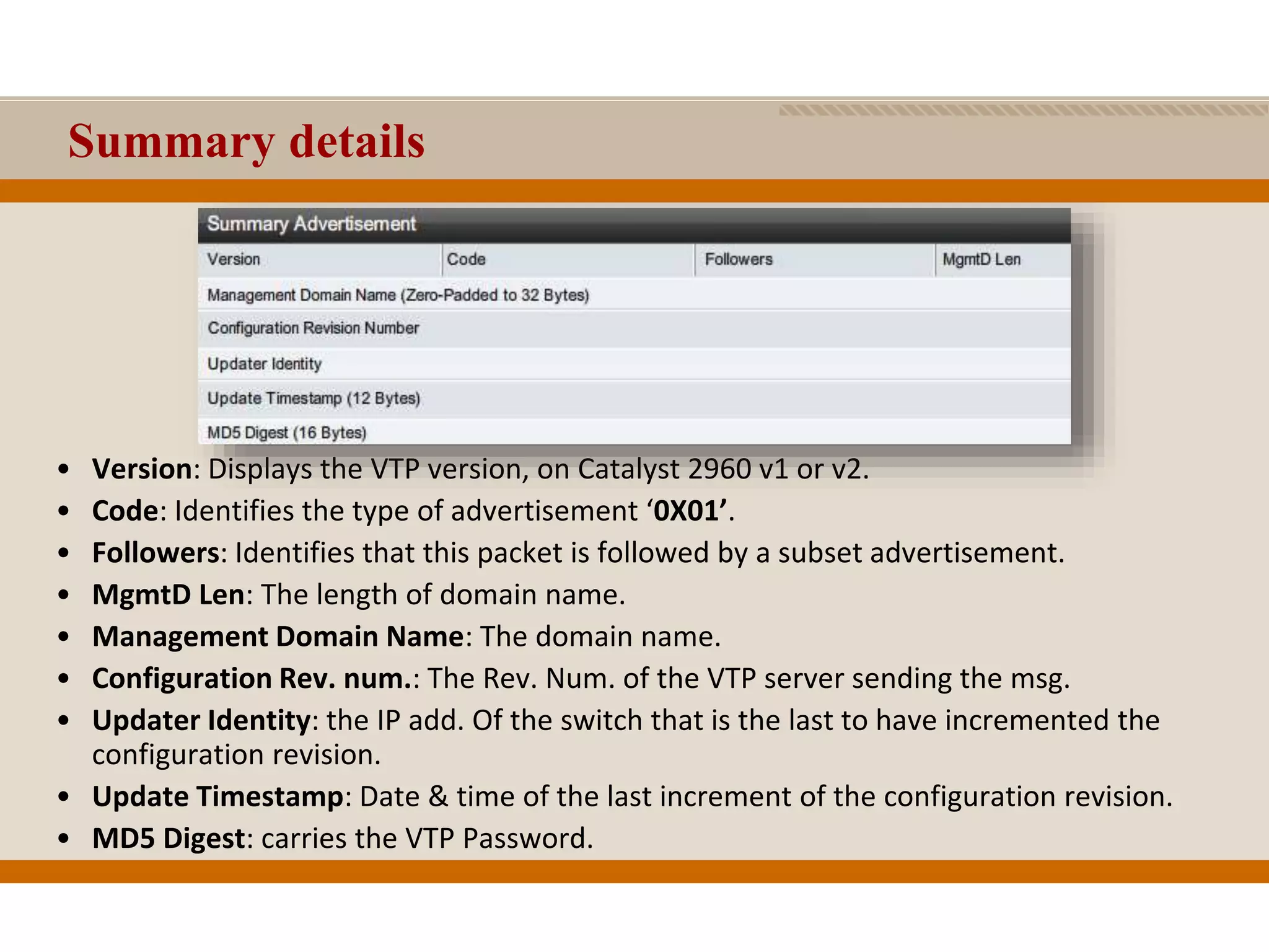 LAN Switching and Wireless: Ch4 - VLAN Trunking Protocol (VTP) | PPTX