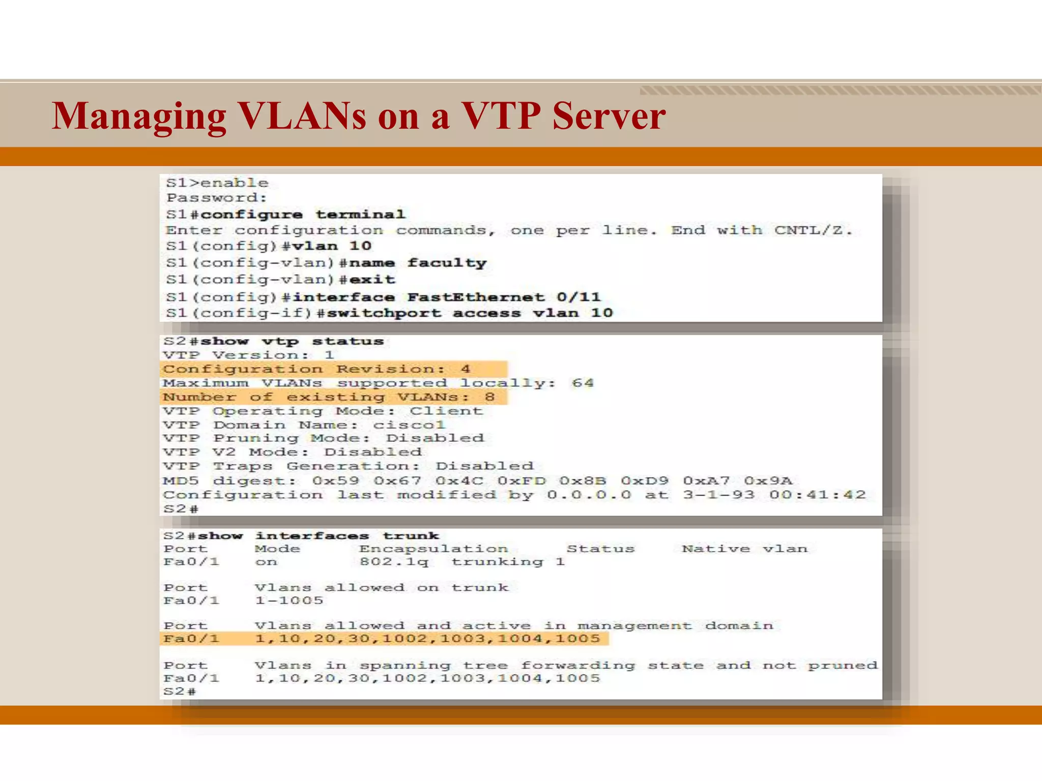 LAN Switching and Wireless: Ch4 - VLAN Trunking Protocol (VTP) | PPTX