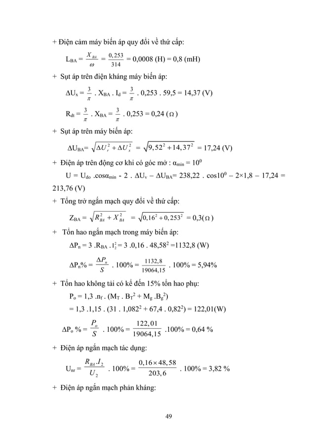 Đề tài: Thiết kế bộ chỉnh lưu Thyristor điều khiển động cơ một chiều | PDF