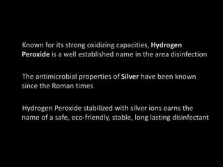 Waste Water Sanitation with Hydrogen Peroxide and Silver | PPTX