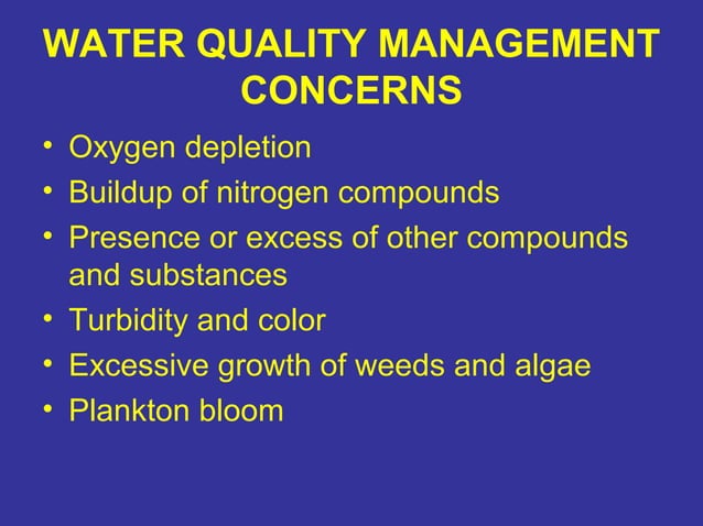 04 water quality and management | PPT