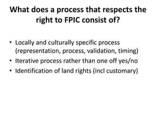Why does REDD+ need FPIC? | PPTX