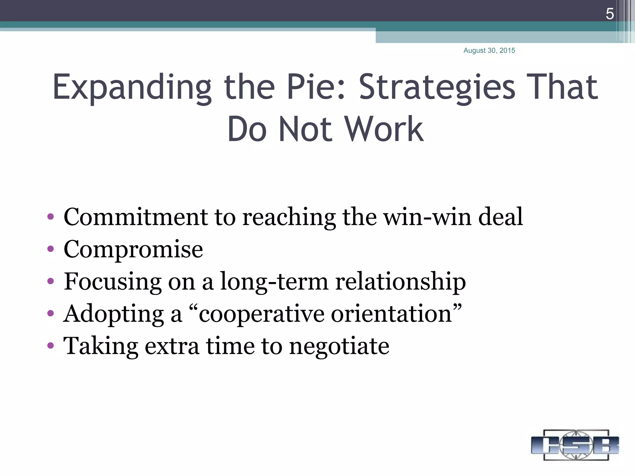 04 win win negotiation expanding the pie | PPT