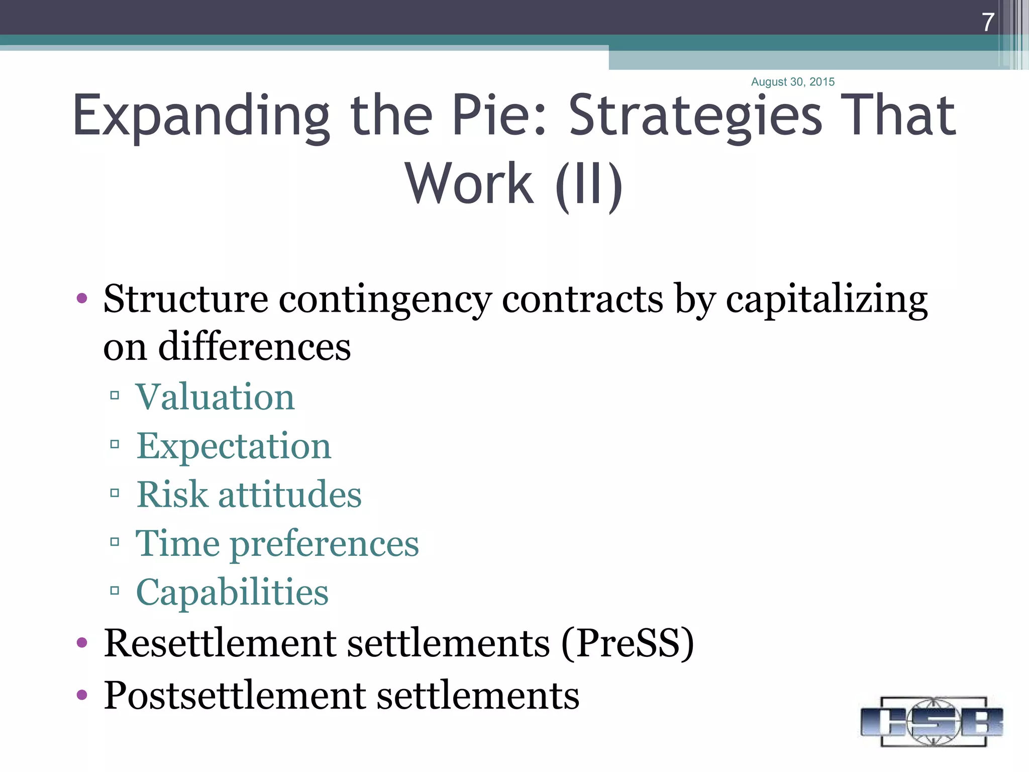 04 win win negotiation expanding the pie | PPT