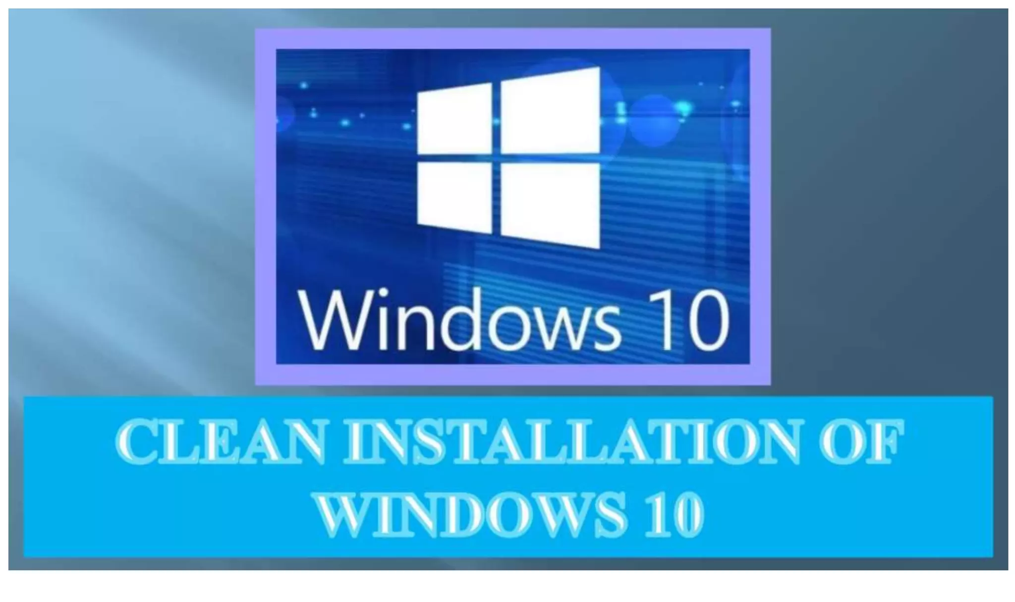 How to Reformat Computer Windows 10 - Clean Installation of Windows 10 ...