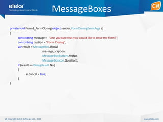 04 Windows forms | PPTX