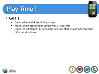 04 wp7 pivot and panorama | PPT
