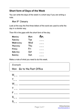 04 writing days and months | PDF