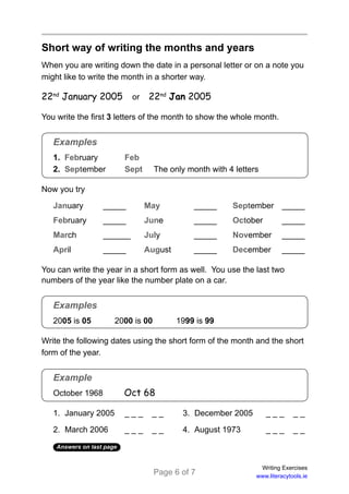 04 writing days and months | PDF