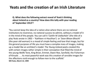 04 yeats september 1913 | PPTX