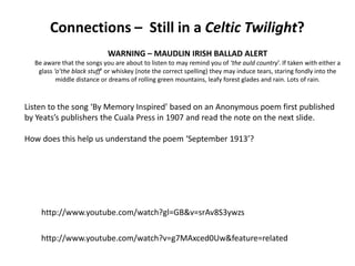 04 yeats september 1913 | PPTX