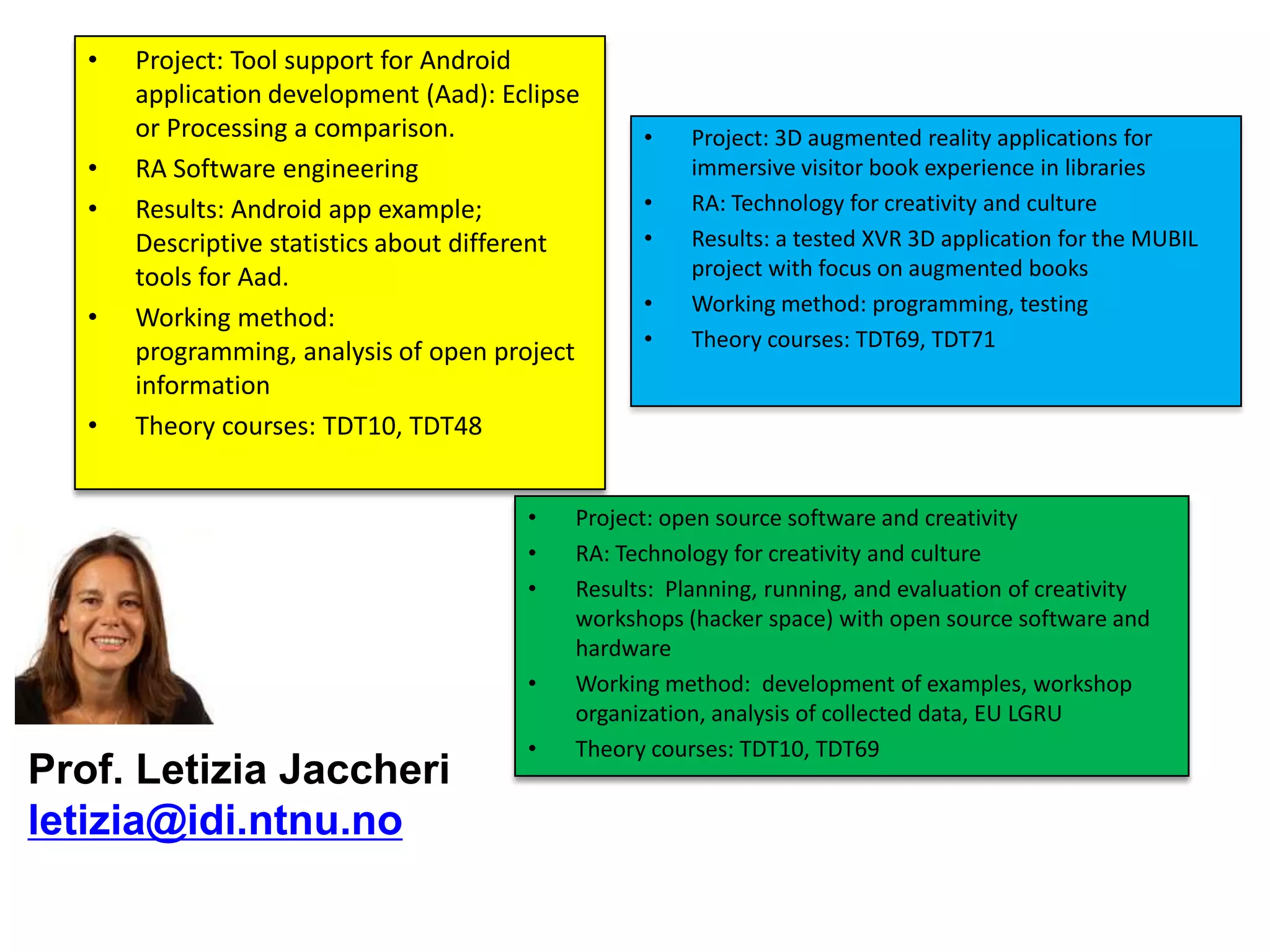 Presentation of Software Study at IDI/NTNU | PPTX