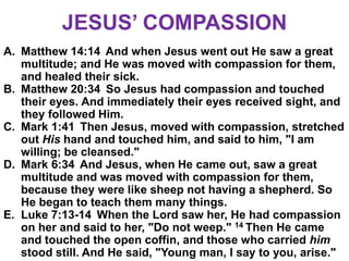 Jesus' Compassion | PPTX