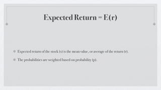 Risk and Return Problem, Chapter 5 | KEY