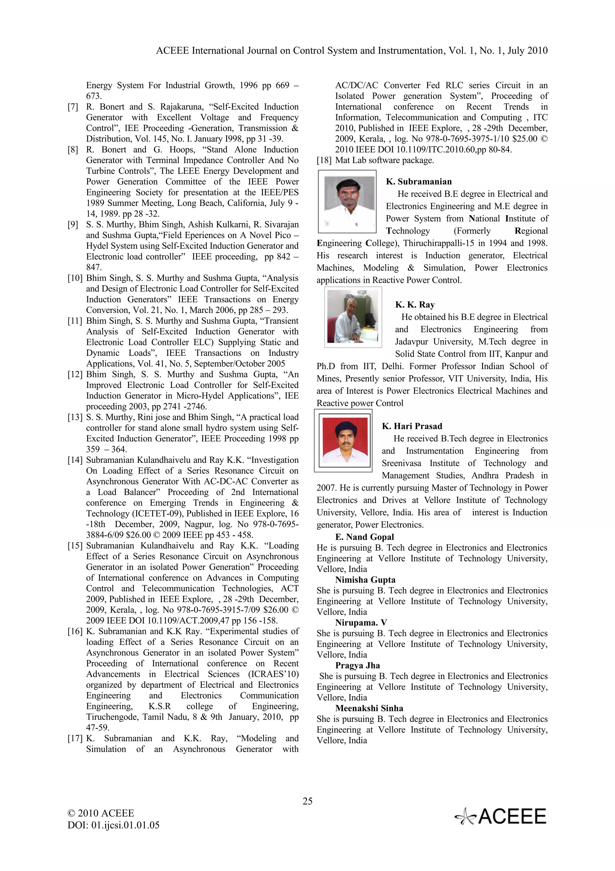 State Of The Art of Electronic Load Controller of Self- Excited ...