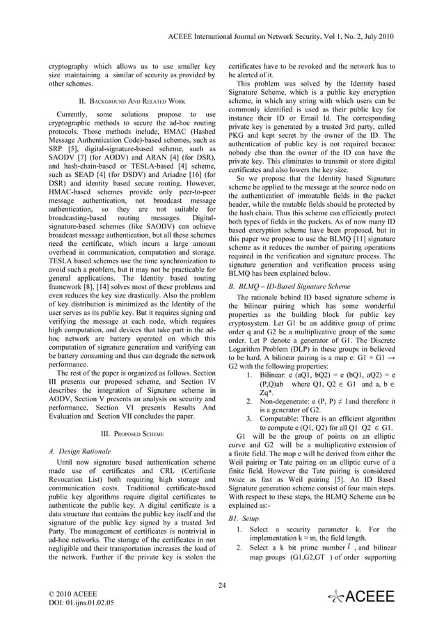 Identity Based Secure Routing For Wireless Ad-Hoc Networks | PDF