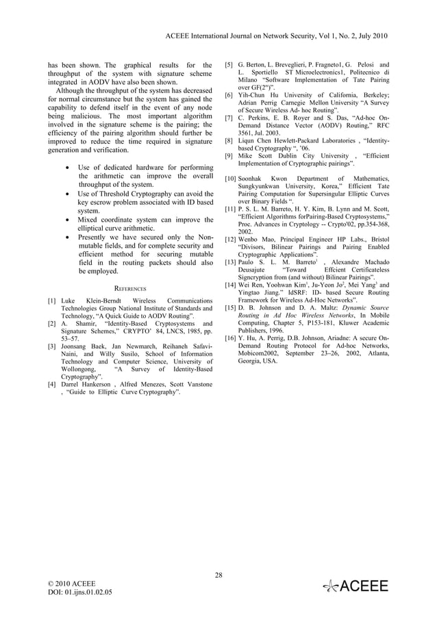 Identity Based Secure Routing For Wireless Ad-Hoc Networks | PDF