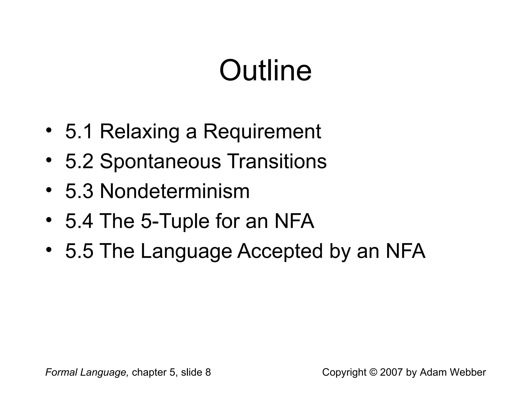 Nondeterministic Finite Automata Ppt Programming Languages Computing