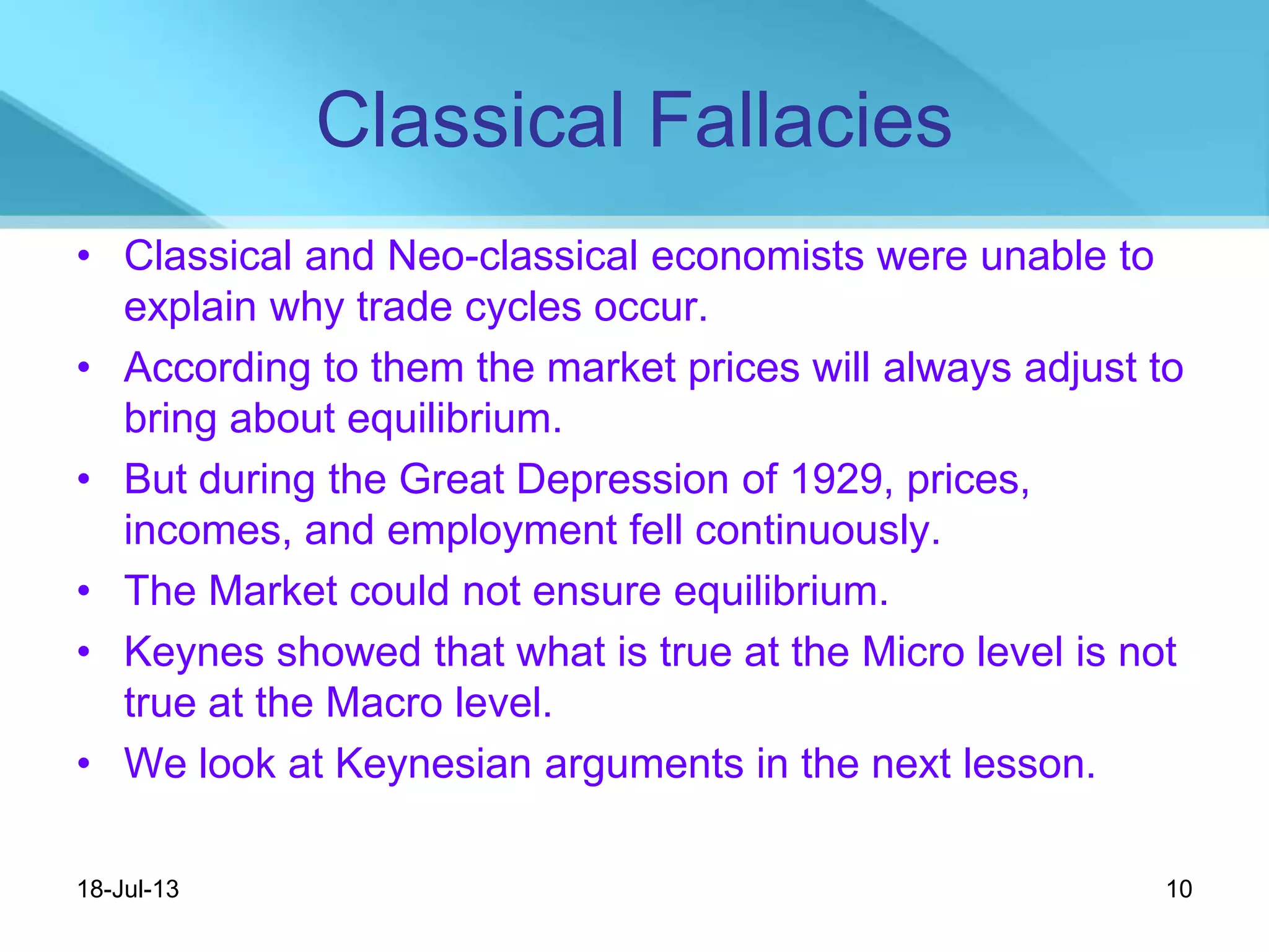 Classical model of employment | PPSX
