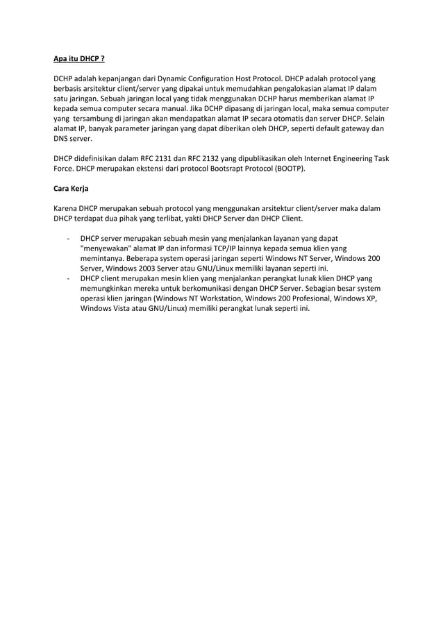 05. apa itu dhcp | PDF