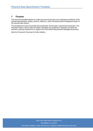 05. Physical Data Specification Template | DOCX