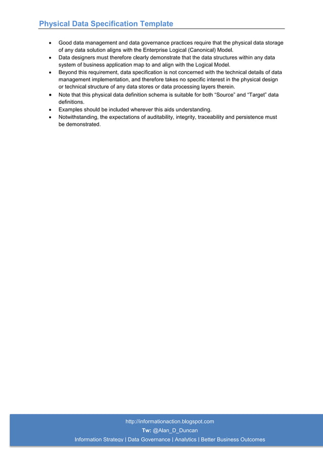 05. Physical Data Specification Template | DOCX | Databases | Computer Software and Applications