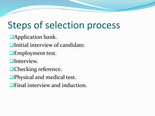 05.recruitment and selection | PPT