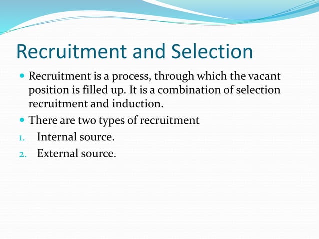 05.recruitment and selection | PPT
