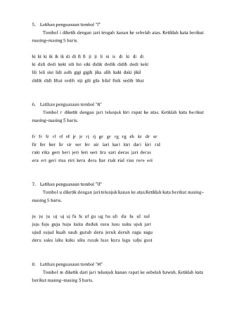05. latihan penguasaan tuts & tanda baca pada keyboard komputer | DOCX