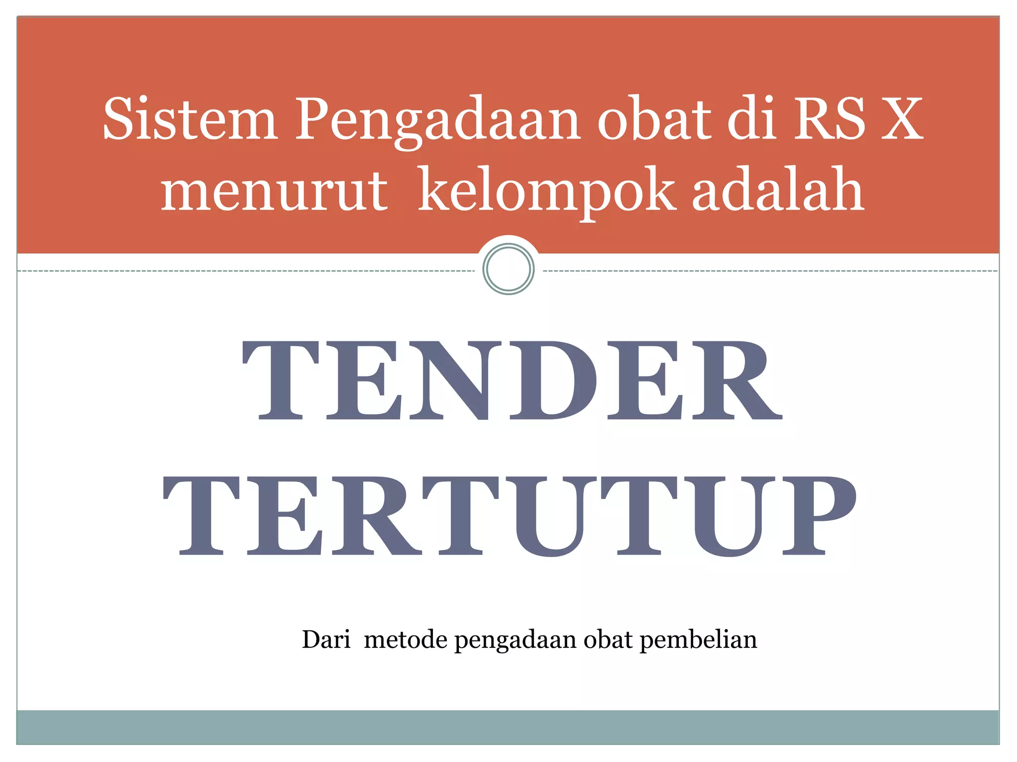 Manajemen Pengadaan Obat di rumah sakit | PPTX