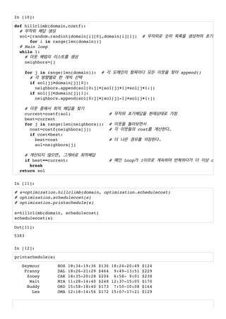 집단지성프로그래밍 05. 최적화(optimization.ipynb) 김지은_20150522 | PDF