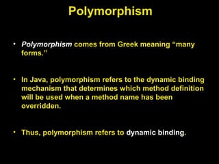 JAVA Polymorphism | PPT