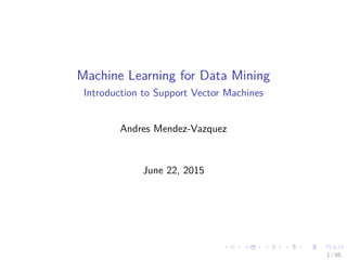 09 Machine Learning - Introduction Support Vector Machines | PPT