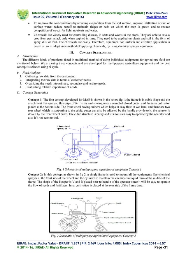 Concept Design and Analysis of Multipurpose Farm Equipment | PDF ...