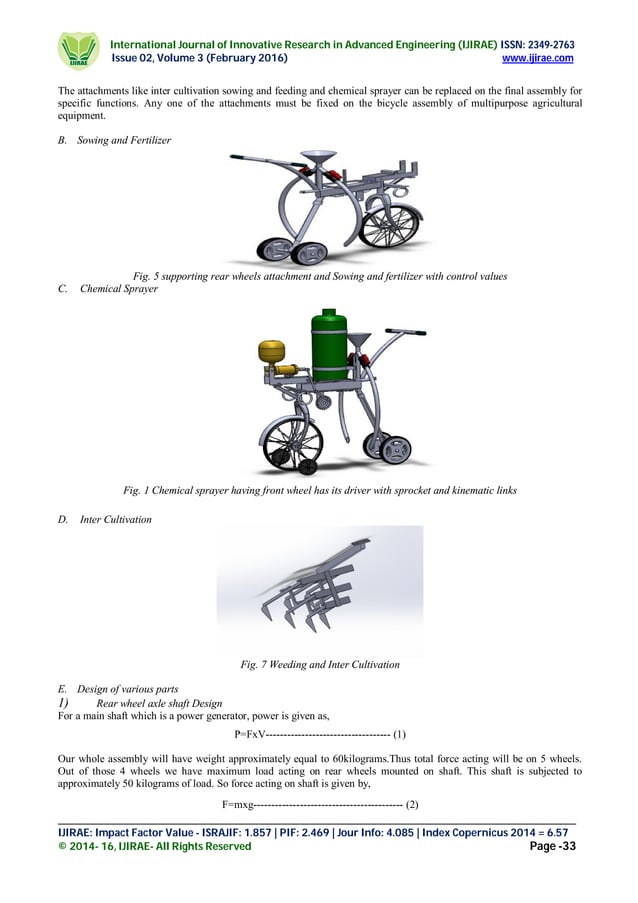 Concept Design and Analysis of Multipurpose Farm Equipment | PDF ...