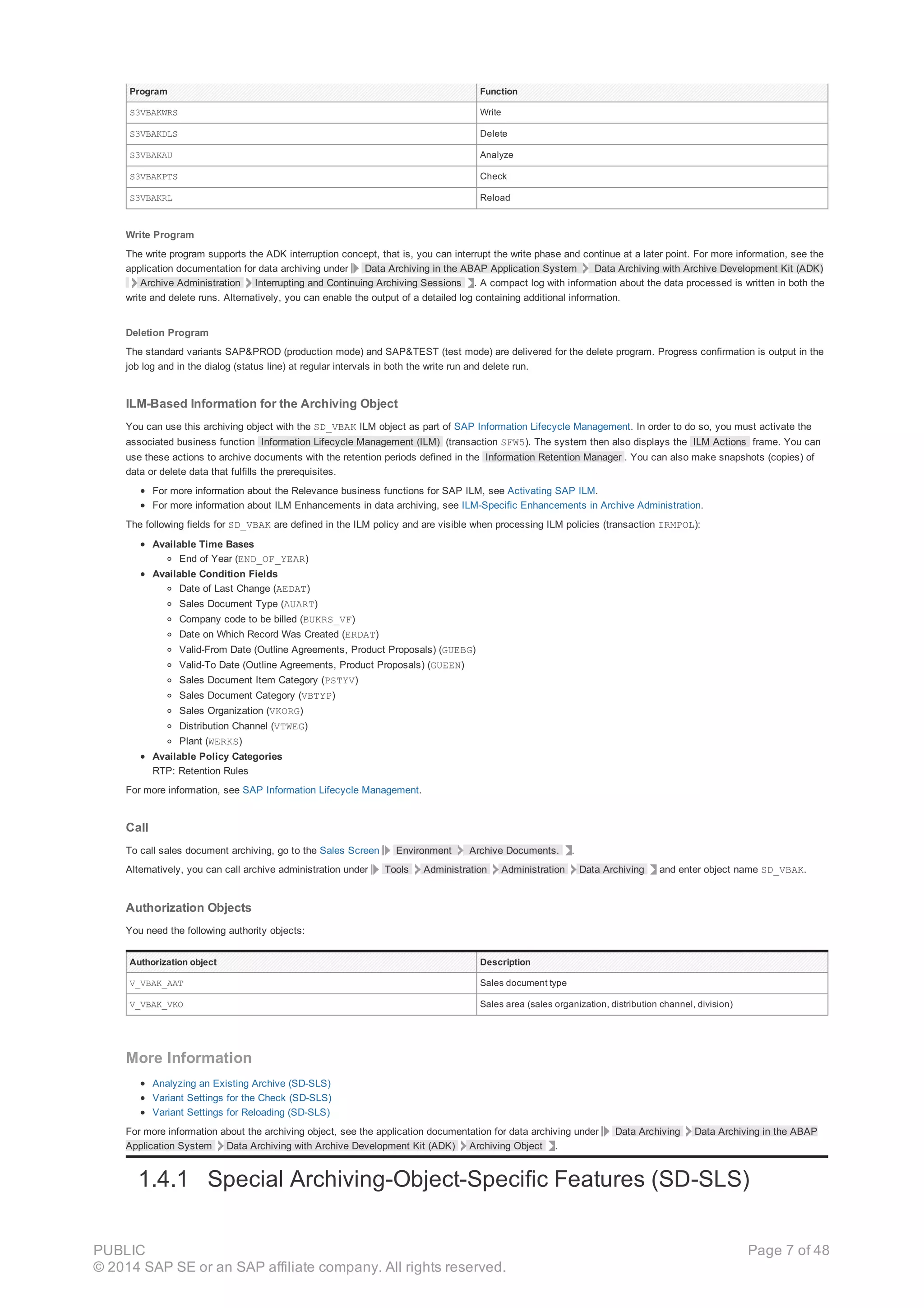 Data archiving in sales and distribution (sd) | PDF