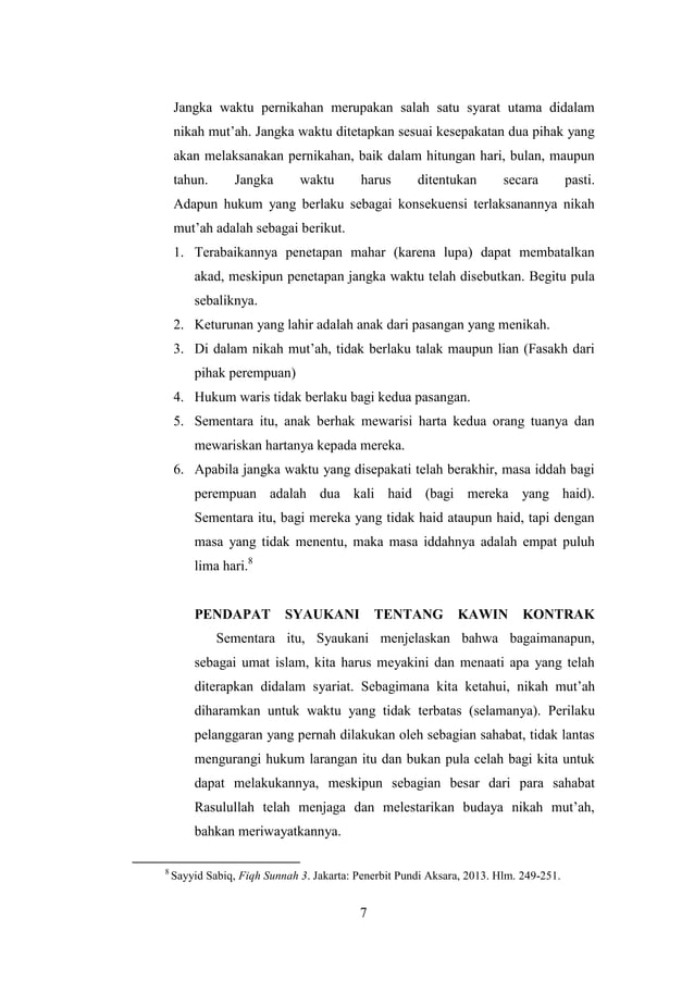 Masail Fiqhiyyah - Nikah Mut'ah dalam Pandangan Islam | PDF