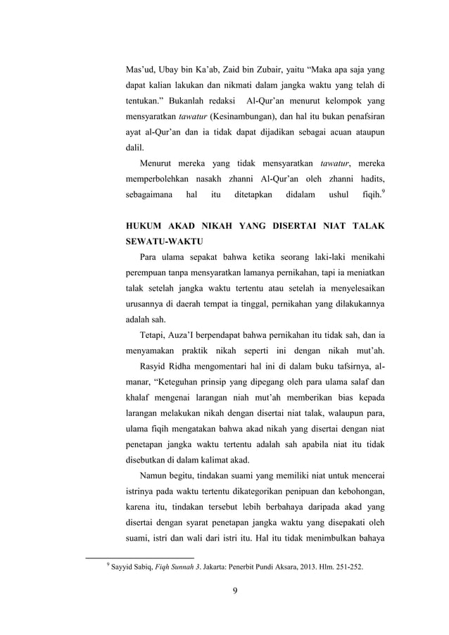 Masail Fiqhiyyah - Nikah Mut'ah dalam Pandangan Islam | PDF